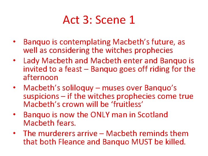 MACBETH The slides which follow offer a basic