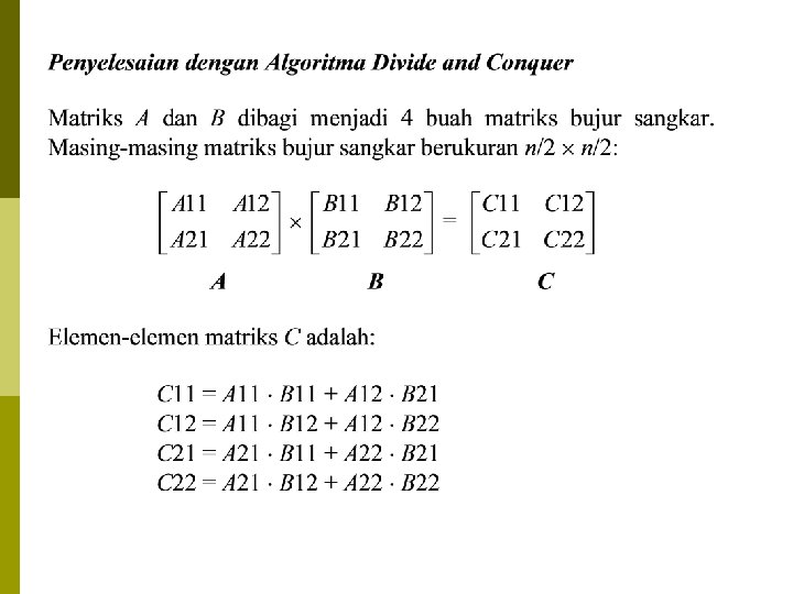 Algoritma Divide and Conquer Bagian 2 Deskripsi p