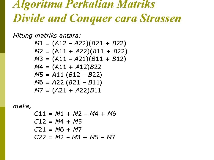 Algoritma Divide and Conquer Bagian 2 Deskripsi p