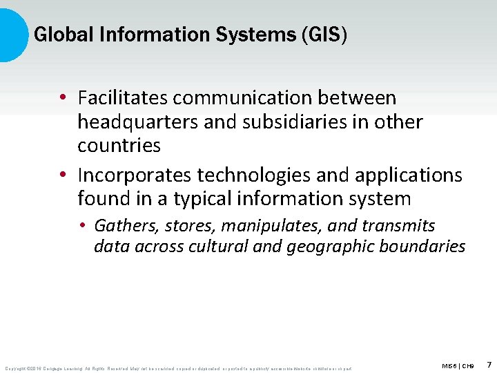 MIS BIDGOLI 6 9 GLOBAL INFORMATION SYSTEMS Copyright
