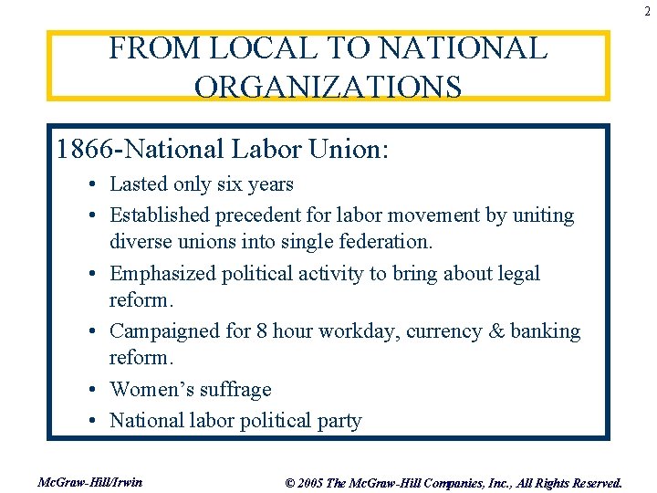 1 A Timeline of Labor History up to