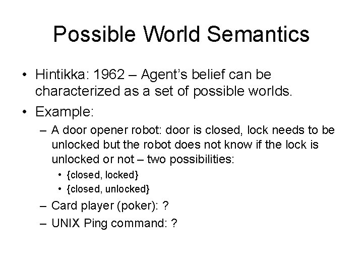 Autonomous Agents Overview Topics Theories logic based formalisms