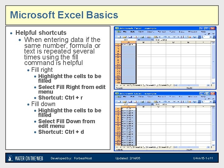 Spreadsheets and Non Spatial Databases Unit 4 Module