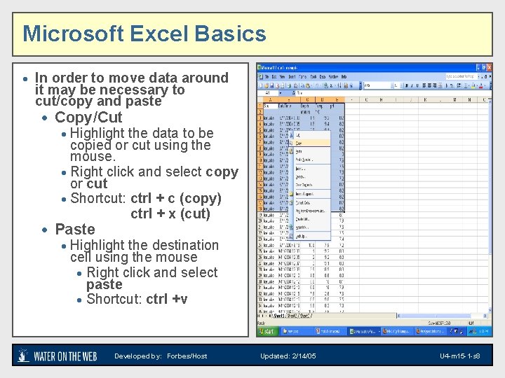 Spreadsheets and Non Spatial Databases Unit 4 Module