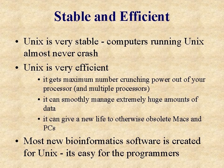A Short Introduction to Unix Bioinformatics Requires Powerful