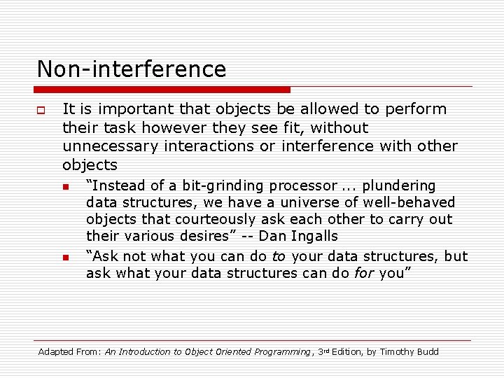 Csci383 Objectoriented Programming Design Lecture 3 Oop The