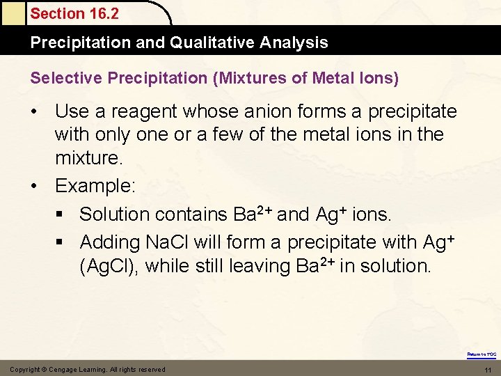 Chapter 16 Solubility and Complex Ion Equilibria Chapter