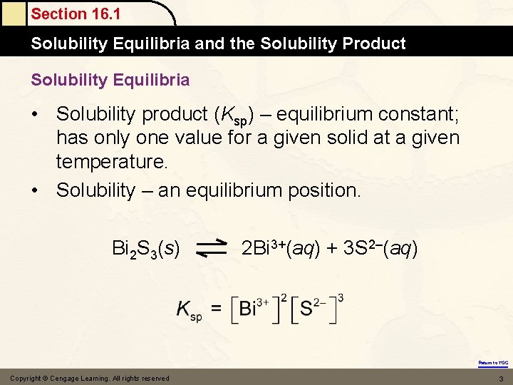 Chapter 16 Solubility and Complex Ion Equilibria Chapter
