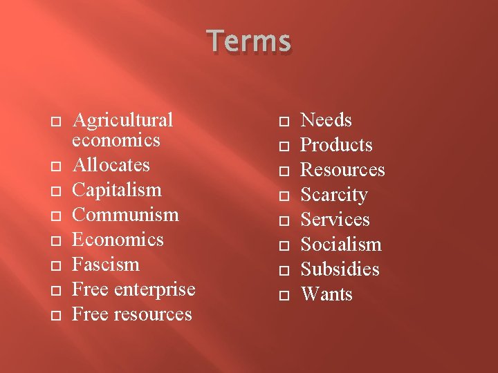 Exploring Agribusiness in a Free Enterprise System Common