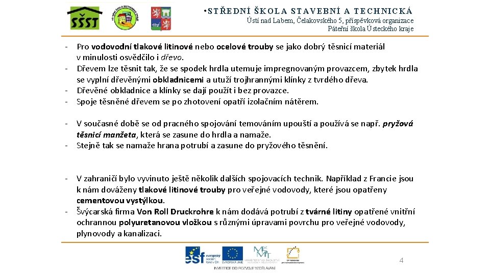 STEDN KOLA STAVEBN A TECHNICK st nad Labem