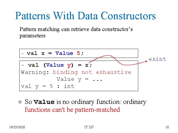 Types in ML Ch 11 n Predefined but