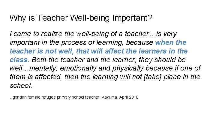 Teacher Wellbeing The Missing Piece of the Puzzle