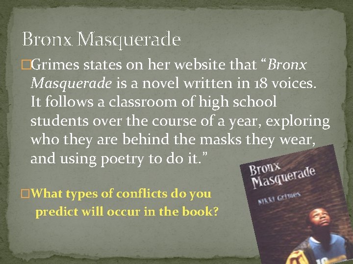 About the Author Nikki Grimes Born on October