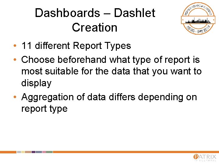 Adv Reports Dashboard Advanced Reports Main focus on