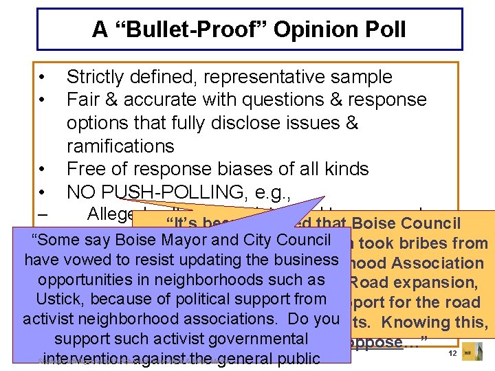 Public Opinion Research in Idaho Reasons Methods Effects
