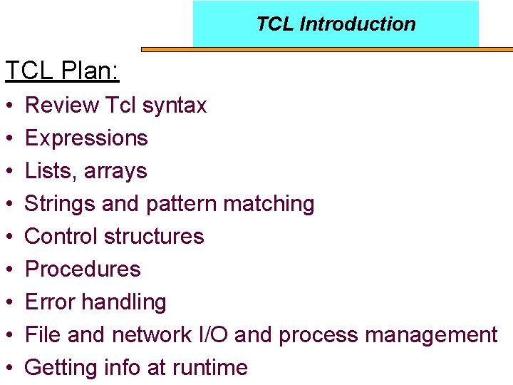 NS2 LAB TCL Miriam Allalouf 2005 2006 Semester