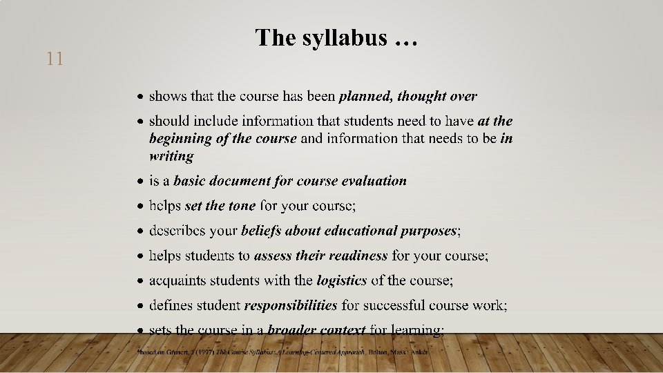 1 2 3 4 Evaluating the Syllabus Is