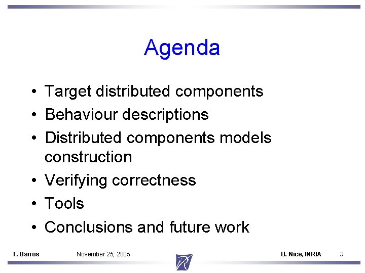Formal Specification and Verification of Distributed Component Systems