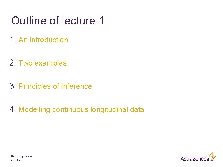 Statistical Analysis of Longitudinal Data Ziad Taib Biostatistics
