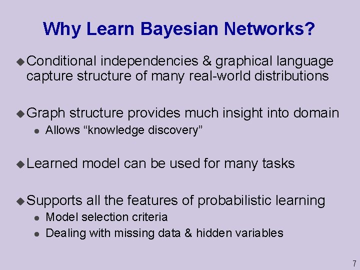 Learning Bayesian Networks from Data Nir Friedman Hebrew