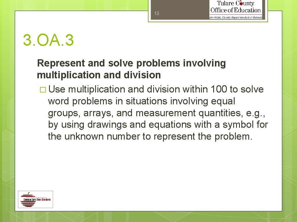 Solving Word Problems using TAPE DIAGRAMS CMC South
