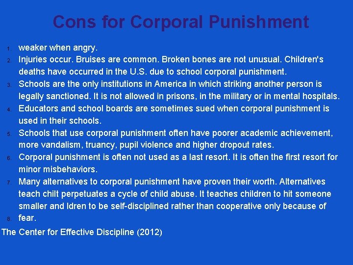 Corporal Punishment in Schools Leslie Boyer Angie Moore