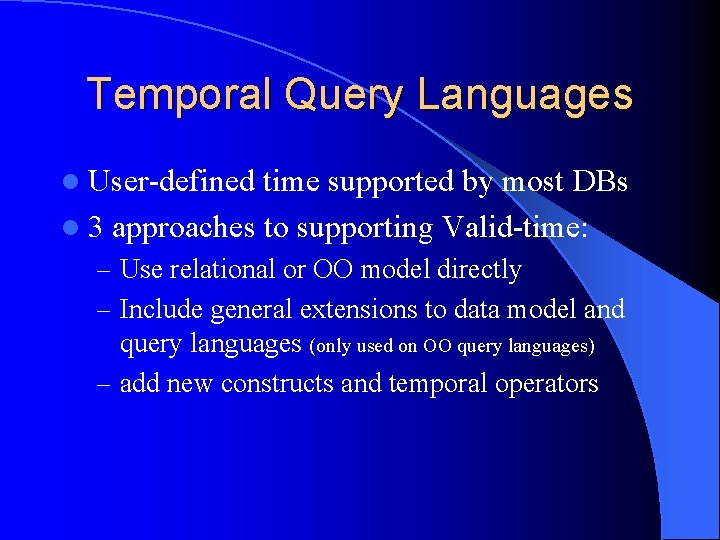 Temporal and RealTime Databases A Survey by Gultekin