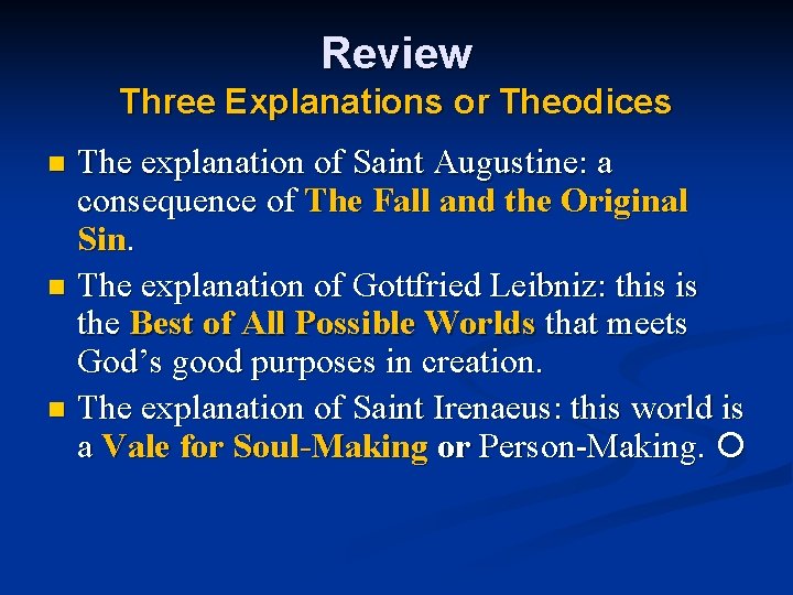 The Problem of Evil and Pain 5 The