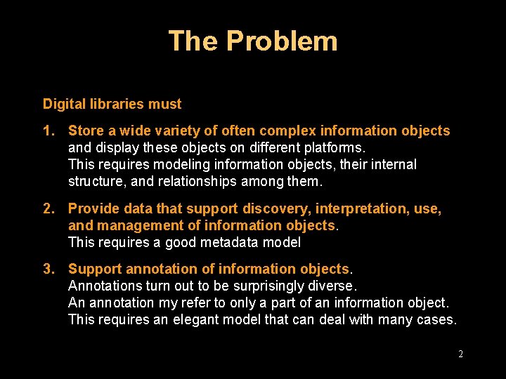 Digital Library Content Model Dagobert Soergel College of