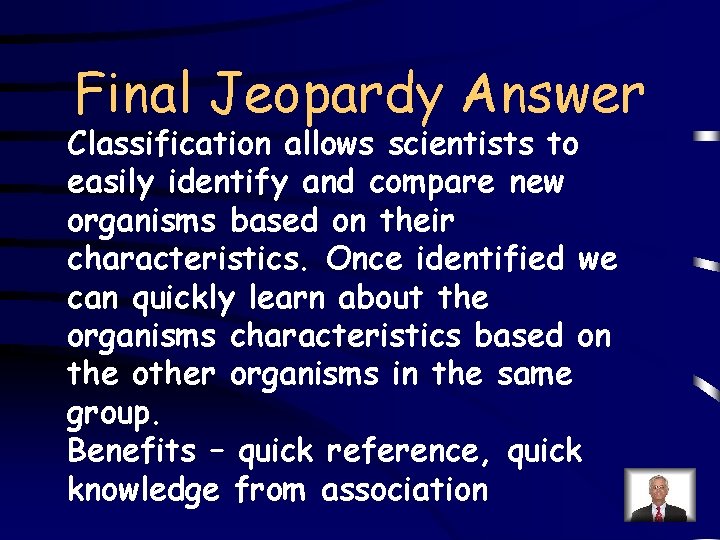 Jeopardy Classification Identification Kingdoms Bacteria Protists Q 100