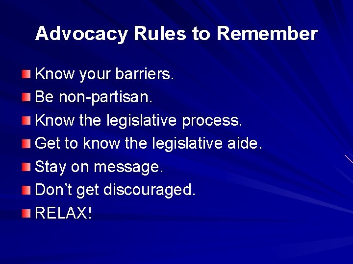 How to be an Advocate Mary Dunne Stewart