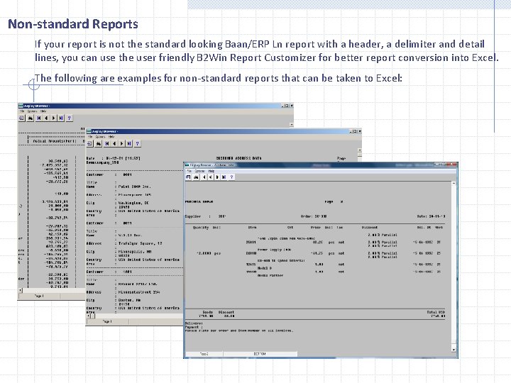 From Baan and ERP Ln to Excel Word