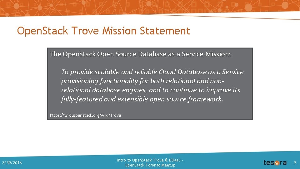 Intro to Open Stack Trove Database as a