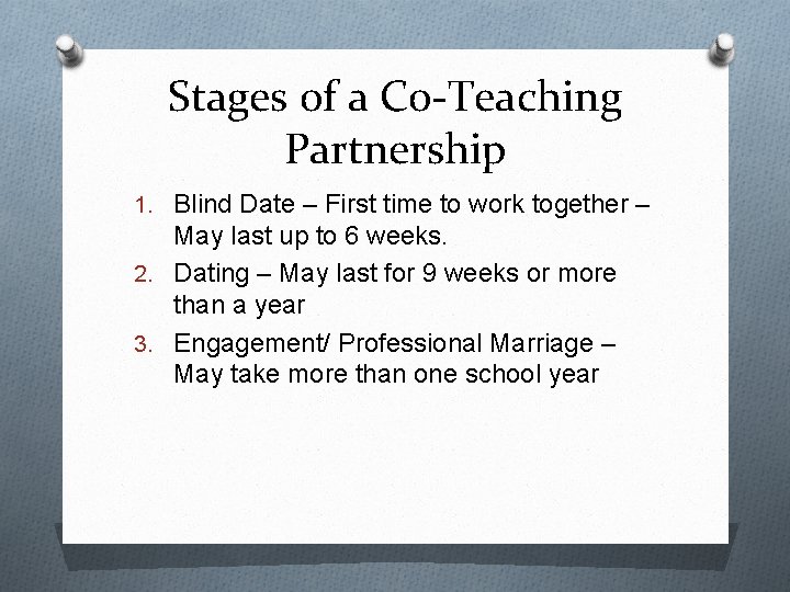 Team It Up CoTeaching and Collaboration I CAN
