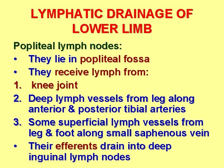 VENOUS LYMPHATIC DRAINAGE OF LOWER LIMB BY DR