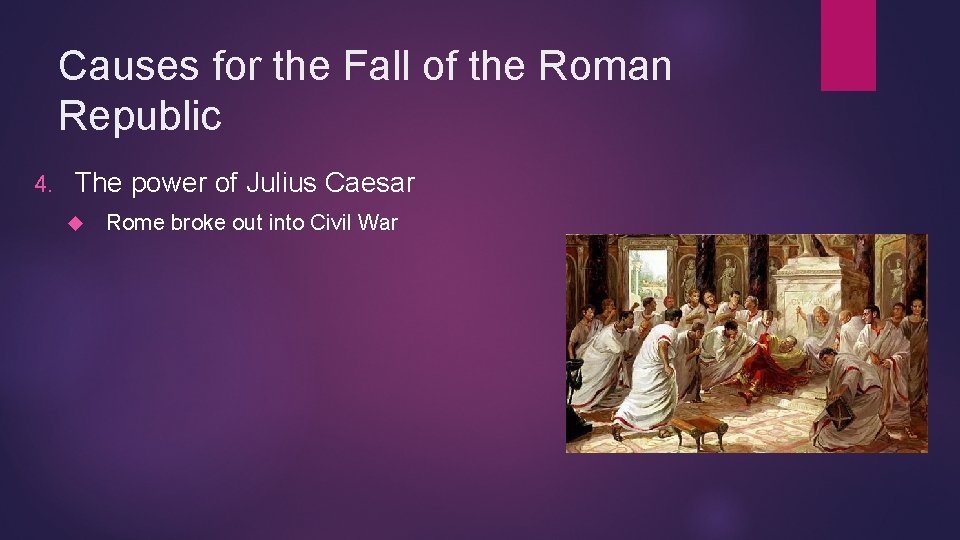 The Fall of the Roman Republic and the