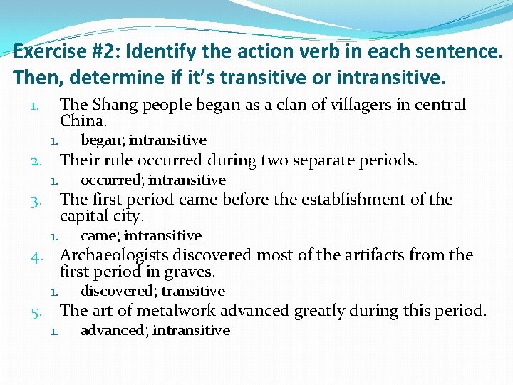 Chapter 17 Verbs Section 17 1 Action Verbs