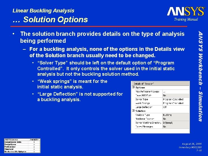 Chapter Seven Linear Buckling Analysis Linear Buckling Analysis