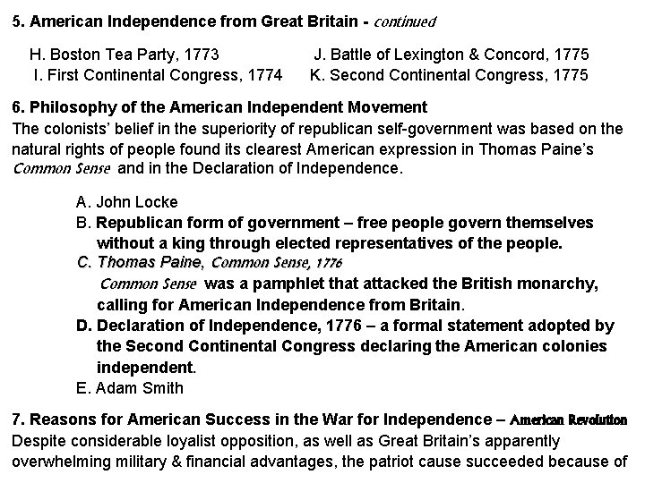 Period 3 1754 1800 In A Nutshell British