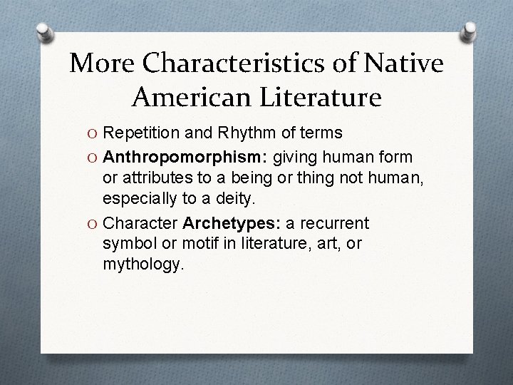Introduction to Native American Literature Historical Background O