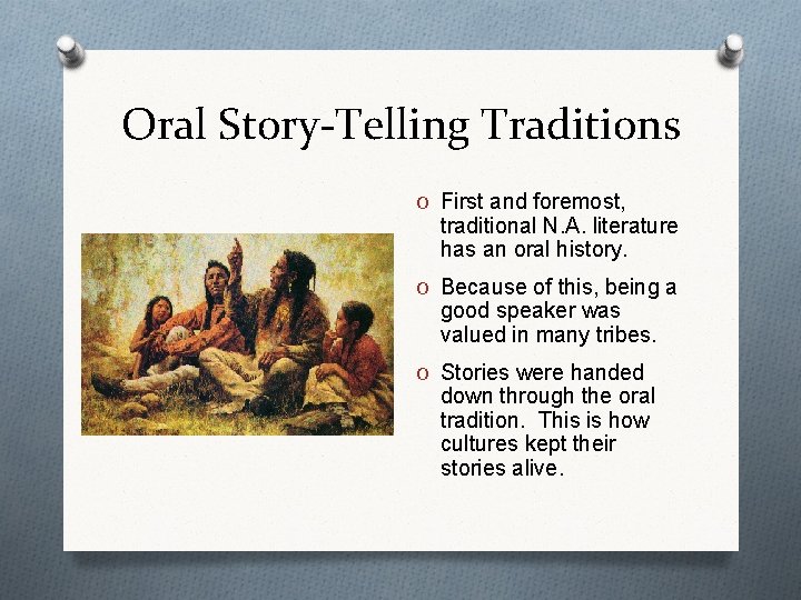 Introduction to Native American Literature Historical Background O