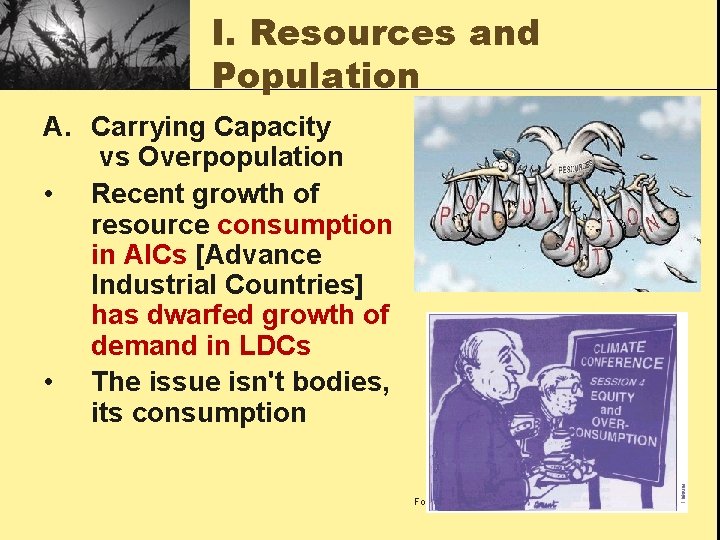 Chap 4 Resources and Environment Learning Objectives Resources