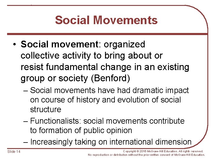Social Movements and Social Change in the Global