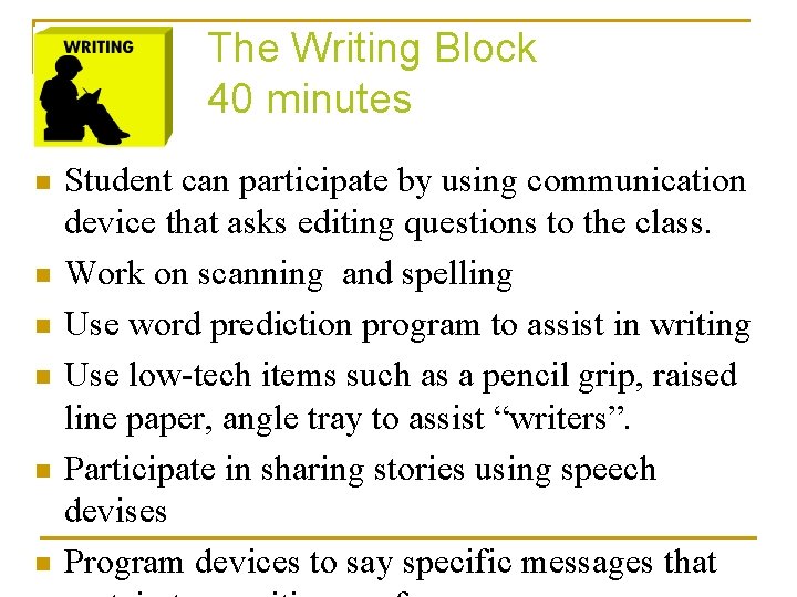 Using the Four Block Literacy Framework for Students
