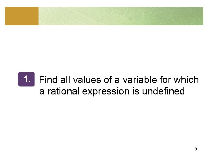 Transitioning to Intermediate Algebra Copyright Cengage Learning All