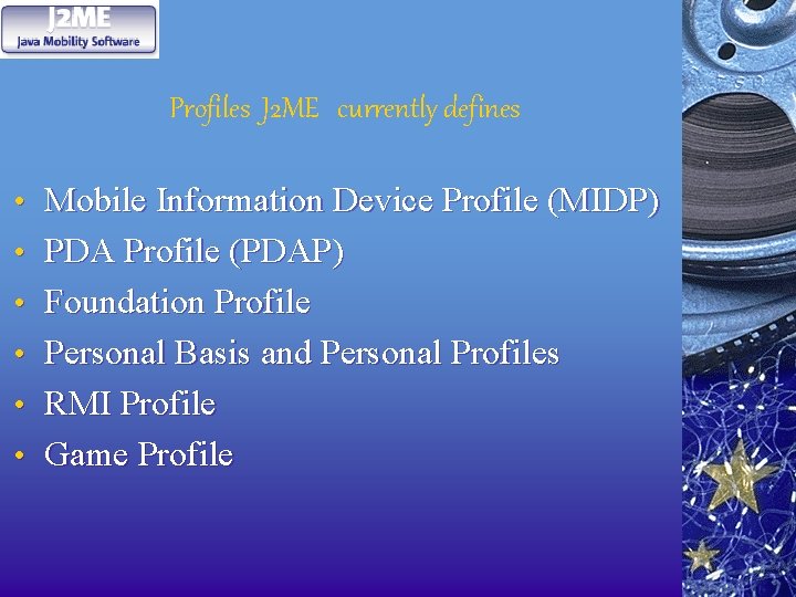 Introduction of J 2 ME Mobile solutions Overview