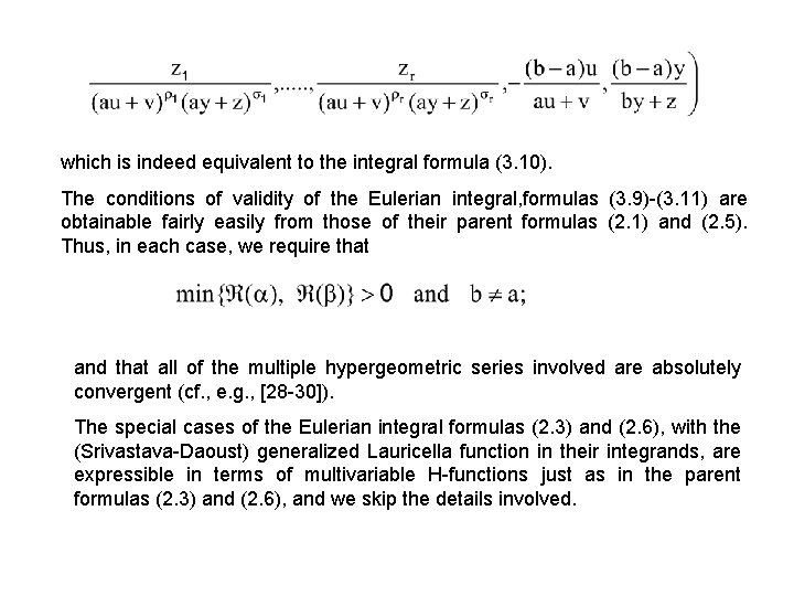 Some Theorem On Eulerian Integrals Of Multivariable Hfunction