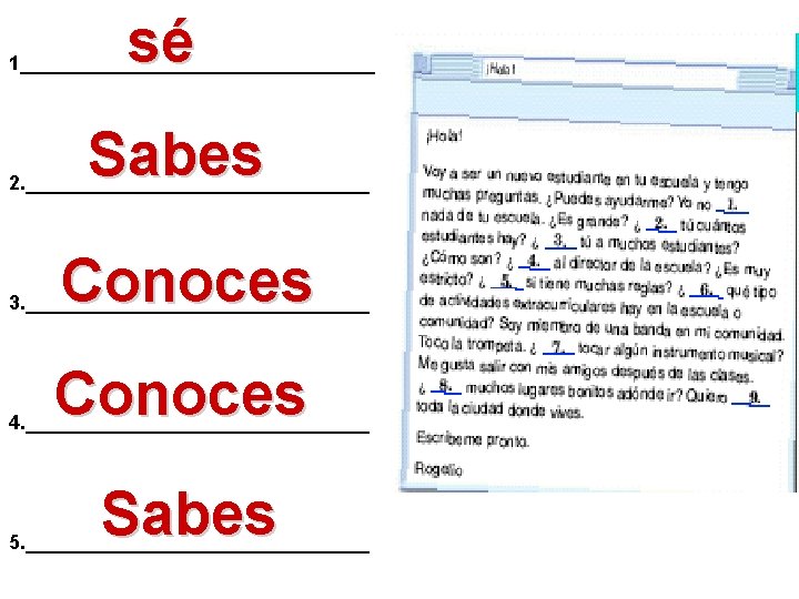 Realidades 2 SABER CONOCER Captulo 1 B Power