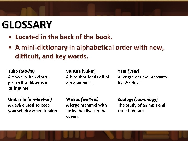 Parts of a Book Direct Instruction and Test