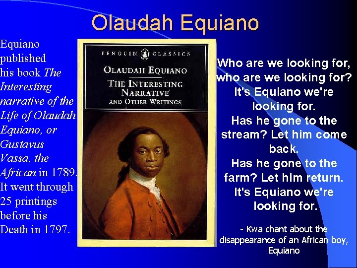 The TransAtlantic Slave Trade and the Abolition of